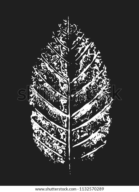 White Stamp Leaf Stock Vector (Royalty Free) 1132570289 | Shutterstock