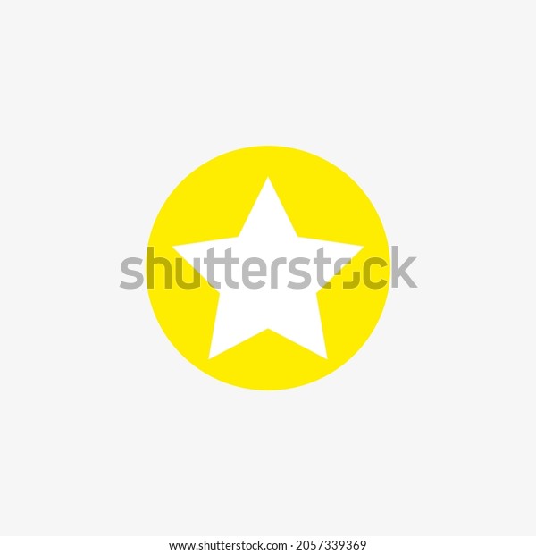 White Star Yellow Circle Icon Vintage Stock Vector (Royalty Free ...