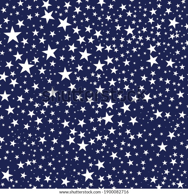 White Stars Pattern Blue Background Star Stock Vector (Royalty Free ...