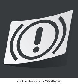 White Sticker Black Image Alert Sign Stock Vector (Royalty Free ...