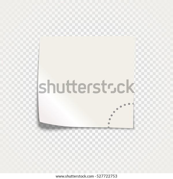 White Sticky Paper Template Isolated On Stock Vector (Royalty Free ...