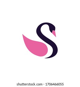 White Swam Logo Vector Template Stock Vector (Royalty Free) 1706466055 ...