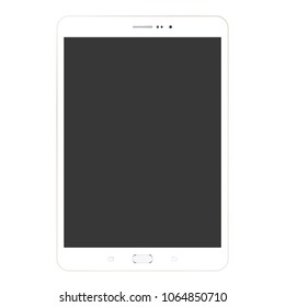 White Tablet Dark Grey Screen Vector Stock Vector (Royalty Free ...