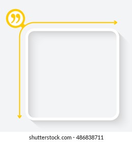 White Text Box Quotation Mark Stock Vector (Royalty Free) 486838711 ...