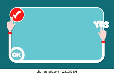 White Text Frame Your Text Check Stock Vector (Royalty Free) 1251259408 ...