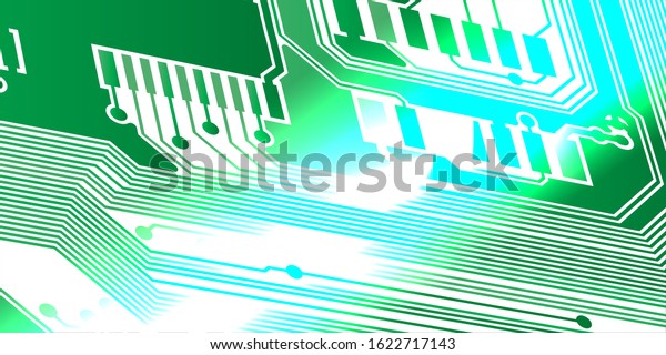 White Texture Background Printed Circuit Board Stock Vector (Royalty ...
