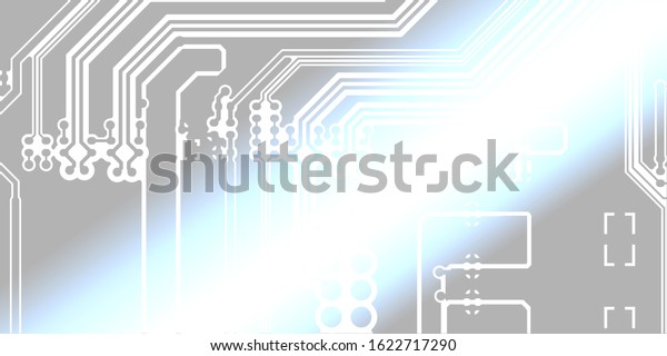 White Texture Background Printed Circuit Board Stock Vector (Royalty ...