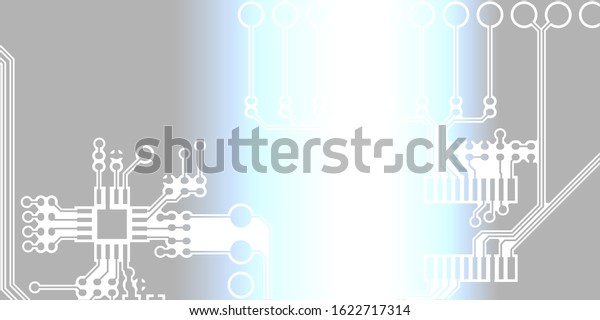 White Texture Background Printed Circuit Board Stock Vector (Royalty ...