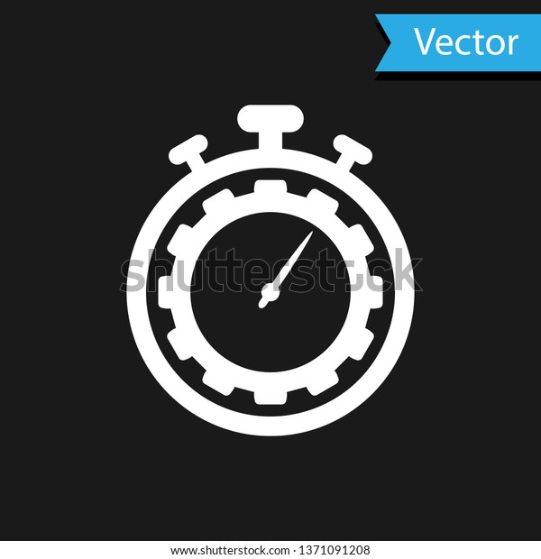 White Time Management Icon Isolated On Stock Vector (Royalty Free ...