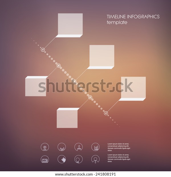 White Timeline Project Management Infographic Template: vector de stock ...