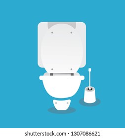 Blue Toilet Room White Ceramic Toilet Stock Vector (Royalty Free ... Blue Toilet Room White Ceramic Toilet Stock Vector (Royalty Free ...