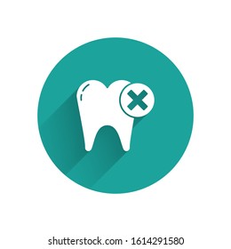 White Tooth Caries Icon Isolated Long Stock Vector (Royalty Free ...