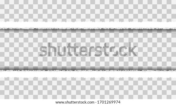 White Torn Paper Cut Ripped Template Stock Vector (Royalty Free ...