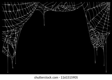 Simple Realistic White Spider Web Vector Stock Vector (Royalty Free ...
