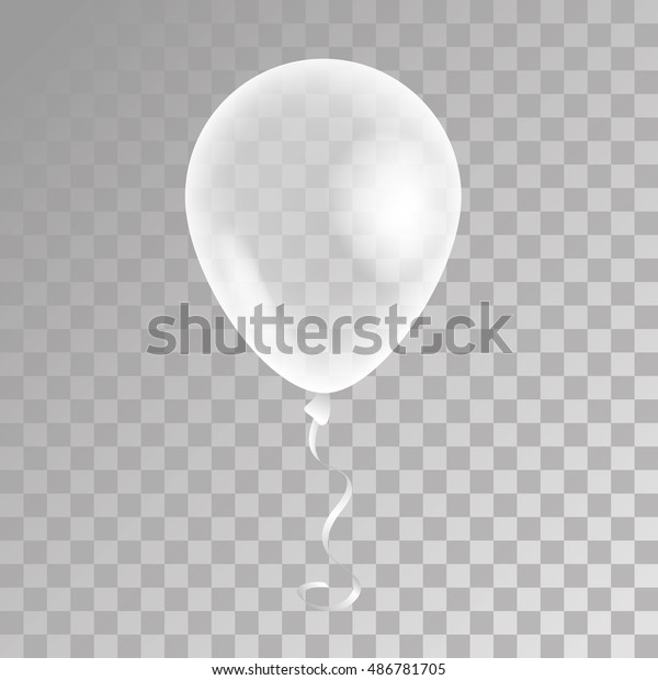 White Transparent Balloon On Background Frosted Stock Vector (Royalty ...