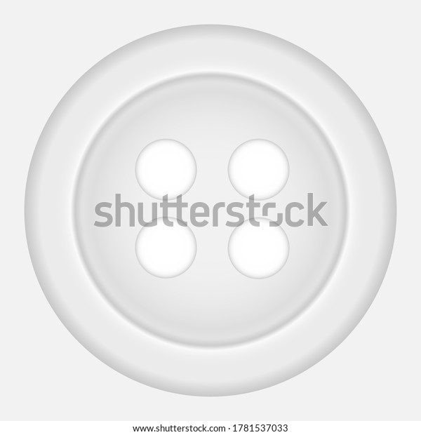 White Transparent Button Four Holes On Stock Vector (Royalty Free ...