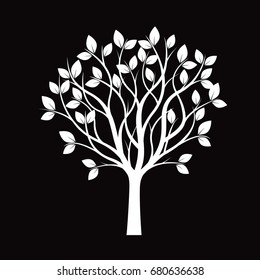 White Tree Leafsvector Illustration Stock Vector (Royalty Free ...