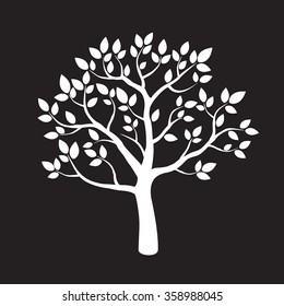 White Tree Vector Illustration: vector de stock (libre de regalías ...