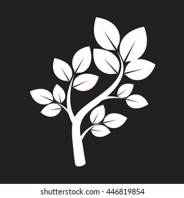 White Tree Vector Illustration Stock Vector (Royalty Free) 446819854 ...