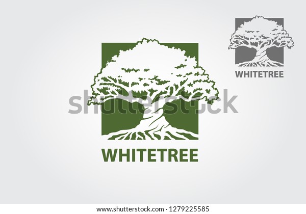 White Tree Vector Logo. The main symbol of the logo is a tree, this ...