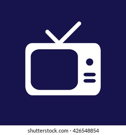 Vector Illustration Old Tv Television Blue: เวกเตอร์สต็อก (ปลอดค่า ...