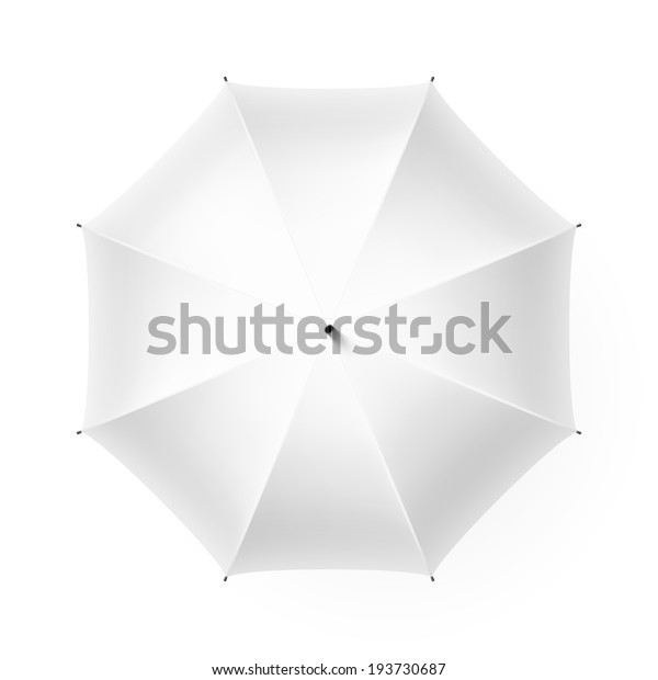 White Umbrella Top View Vector Stock Vector (Royalty Free) 193730687