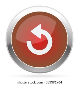 White Undo Icon On Red Web Stock Vector (Royalty Free) 333391964 ...