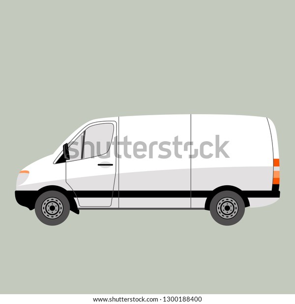 White Van Car Vector Illustration Flat Stock Vector (Royalty Free ...
