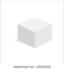 Vector Illustration White Cardboard Box Stock Vector (Royalty Free ...