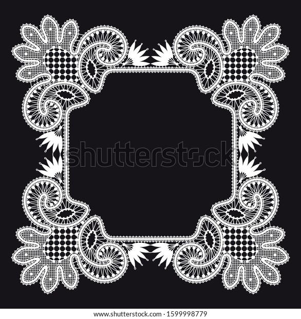 White Vector Lace Clip Art Stock Vector (Royalty Free) 1599998779 ...