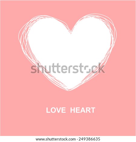 White Vector Love Heart Stock Vector (Royalty Free) 249386635 ...