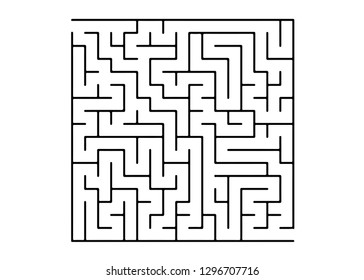 White Vector Pattern Black Labyrinth Black Stock Vector (Royalty Free ...