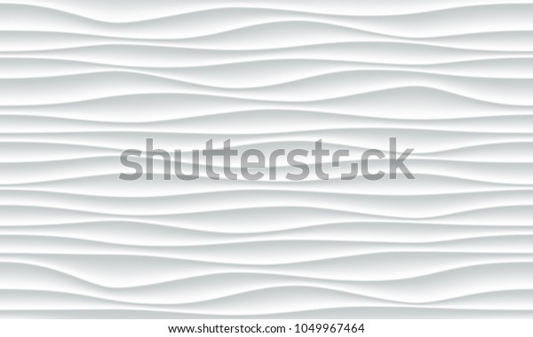 White Wave Pattern Background Seamless Horizontal Stock Vector (Royalty ...