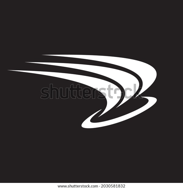 White Wings Logo Flat Black White Stock Vector (Royalty Free ...