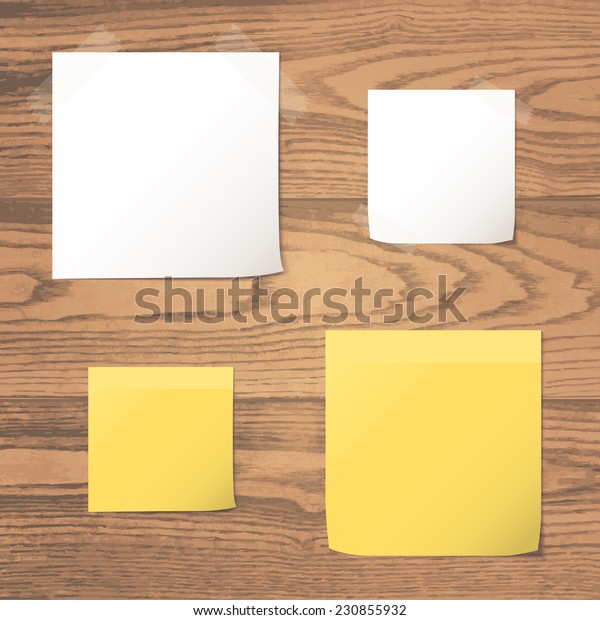 White Yellow Folded Paper Set Collections Stock Vector (Royalty Free ...