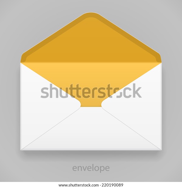 White Yellow Orange Blank Envelope Isolated Stock Vector (Royalty Free ...