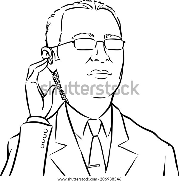 Whiteboard Drawing Cartoon Bodyguard Stock Vector (Royalty Free ...