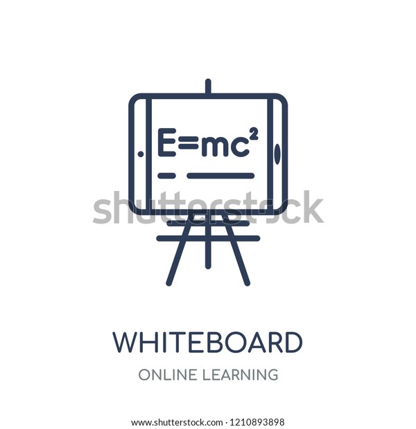 Whiteboard Icon Whiteboard Linear Symbol Design Stock Vector (Royalty ...