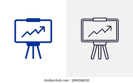 Whiteboard Icon Logo Vector Template Education Stock Vector (Royalty ...