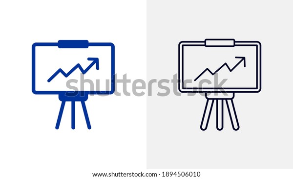 Whiteboard Icon Logo Vector Template Education Stock Vector (Royalty ...
