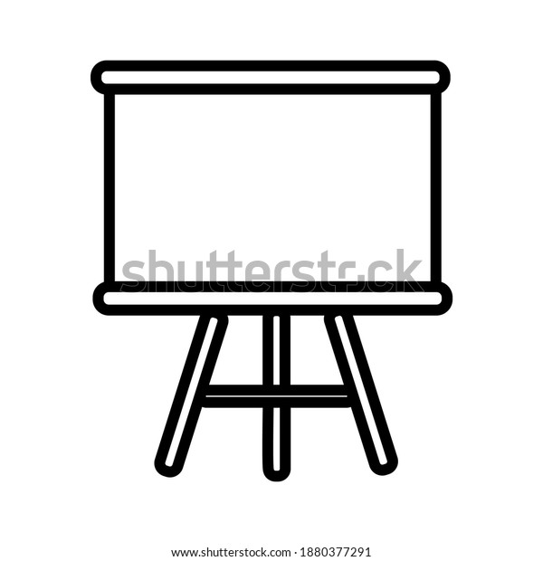 Whiteboard Line Icon Outline Vector Sign Stock Vector (Royalty Free ...