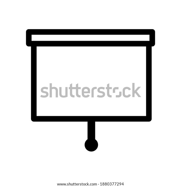 Whiteboard Line Icon Outline Vector Sign Stock Vector (Royalty Free ...