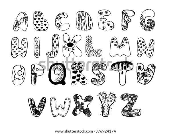 Whiteboard Writing Abc Letters Back Marker Stock Vector (Royalty Free ...