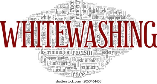 Whitewashing Vector Illustration Word Cloud Isolated Stock Vector ...