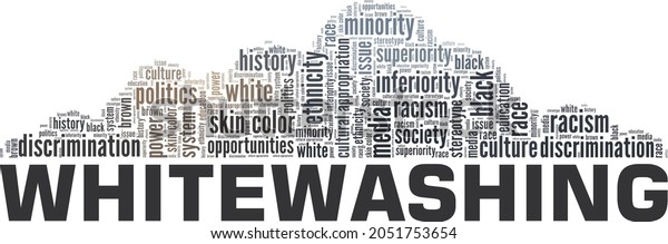 Whitewashing Vector Illustration Word Cloud Isolated Stock Vector ...