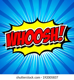 Whoosh Comic Speech Bubble Cartoon Stock Vector (Royalty Free ...