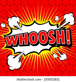 Whoosh Comic Speech Bubble Cartoon Stock Vector (Royalty Free ...