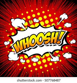 Whoosh Comic Speech Bubble Cartoon Stock Vector (Royalty Free ...