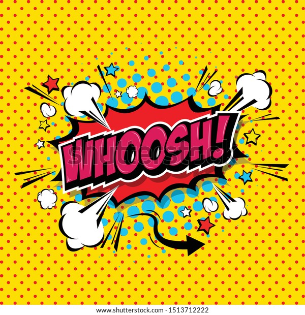 Whoosh Comic Speech Bubble Cartoon Art Stock Vector (Royalty Free ...