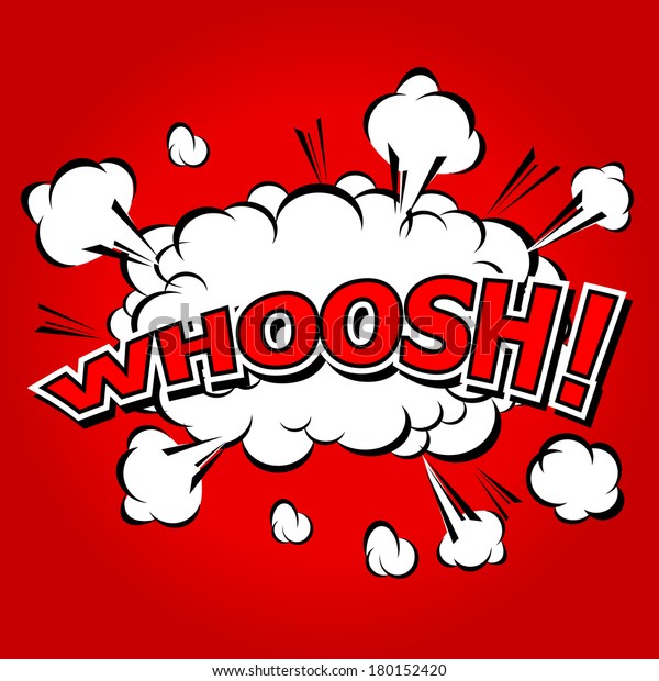 Vektor Stok Whoosh Comic Speech Bubble Cartoon (Tanpa Royalti ...